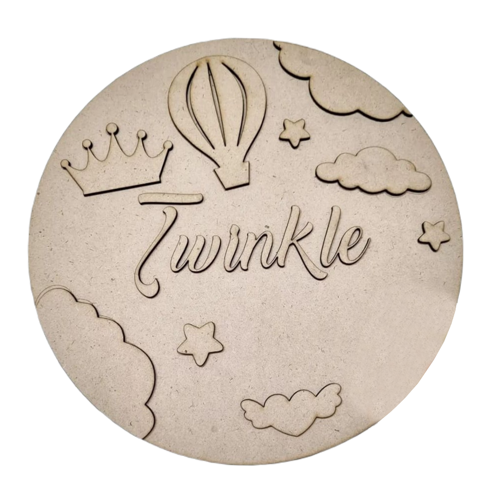 Customised Cloud Name Plate – MDF The Boho Craft
